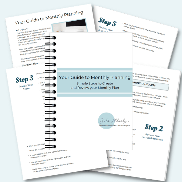 Direct Sales Monthly Planning Guide